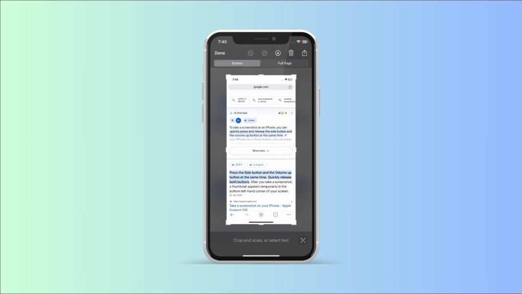 How To Take Full Page Screenshot On iPhone (iPhone Tips)