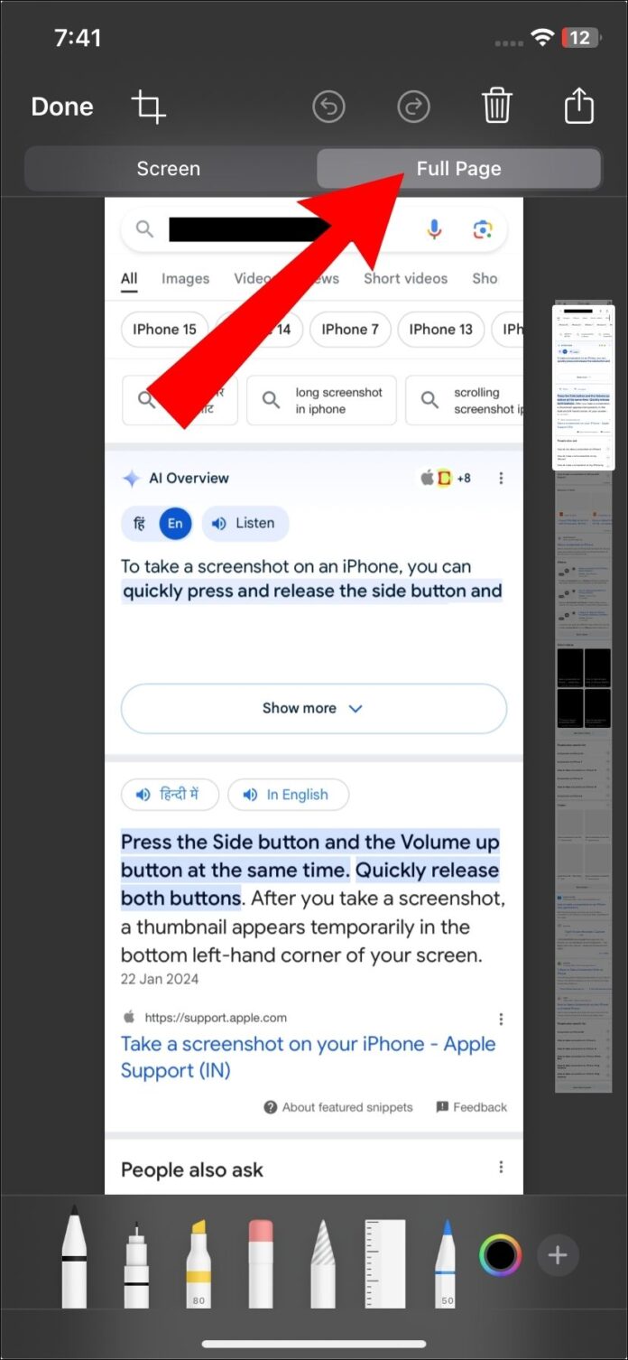 How To Take Full Page Screenshot On iPhone (iPhone Tips)
