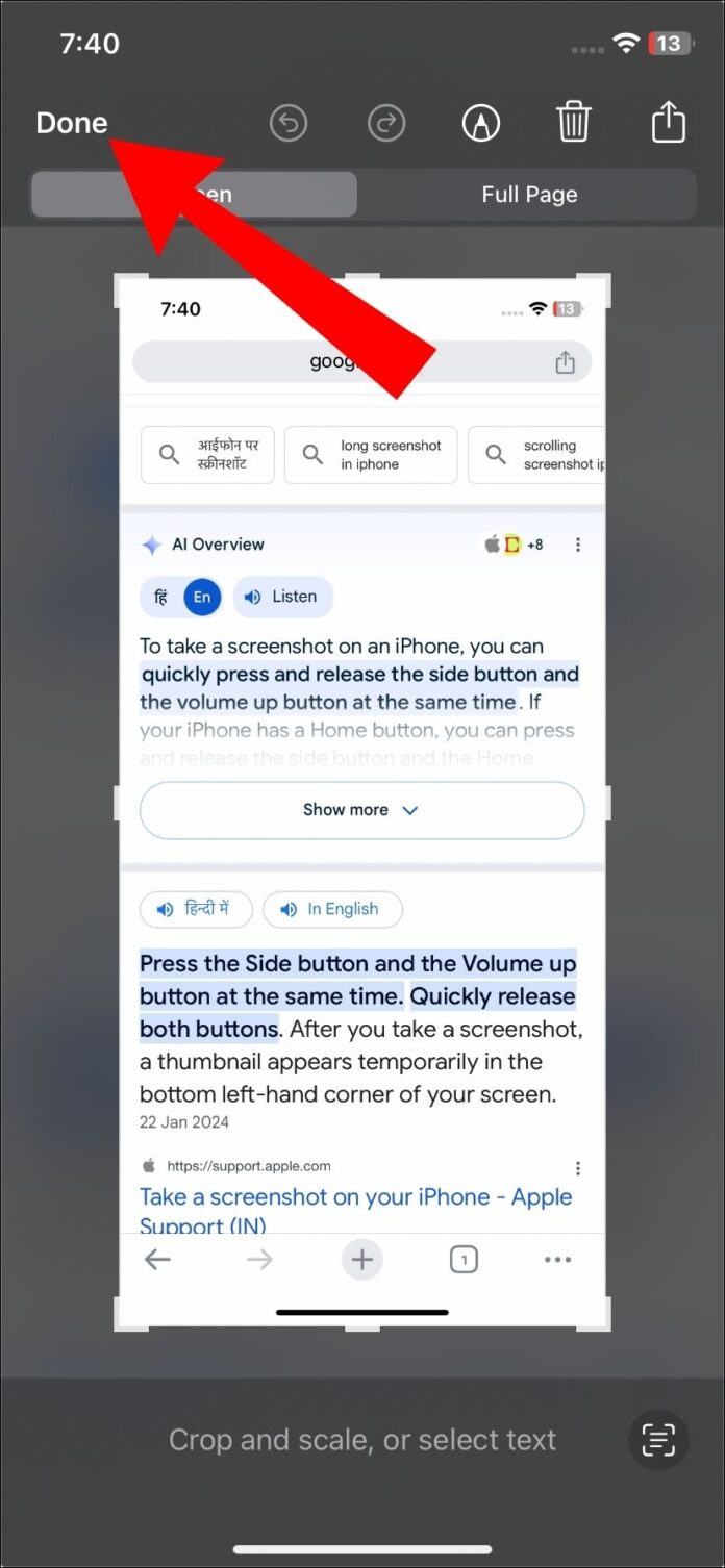 How To Take Full Page Screenshot On iPhone (iPhone Tips)
